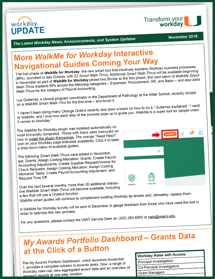 Current Issue | Workday | University of Miami